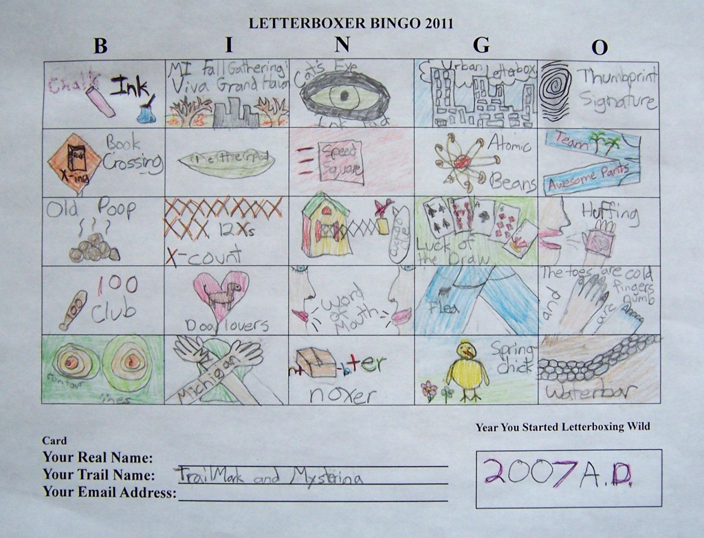 2011 Letterboxer BINGO Cards | Family Fun in Michigan